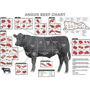 Angus Beef Chart Meat Cuts Diagram Poster 11in x 17in Mini Poster 11 x ...