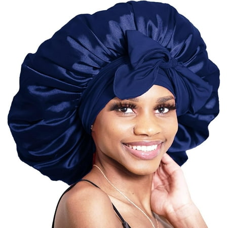 LAICAIW Satin Bonnet Silk Bonnet Hair Bonnet for Sleeping Jumbo Bonnet ...