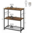 "VASAGLE Bakers Rack, Microwave Holder Stand, Kitchen Island, Rustic ...