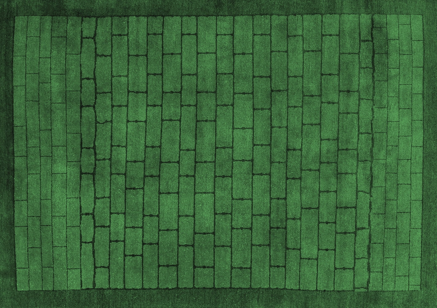 Ahgly Company Indoor Rectangle Abstract Emerald Green Modern Area Rugs ...