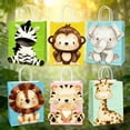 AOOOWER Pack Of 6 Colorful Animal Themed Favor Bags Gift Bag Perfect ...