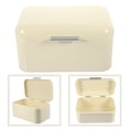 Amosfun Multi Function White Bread Storage Box with Polished Surface ...
