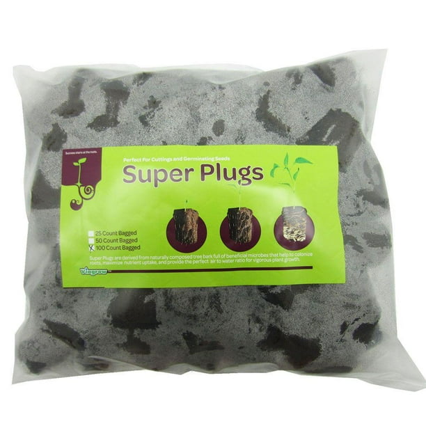 Super Plugs 100 Organic Seed Starter Plugs - Walmart.com