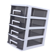 GOOHOCHY Plastic Drawer Type Storage Cabinet with Lightweight Portable ...