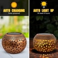 Solar Table Lanterns Outdoor Waterproof - LED Lamp Bronze Metal Table ...