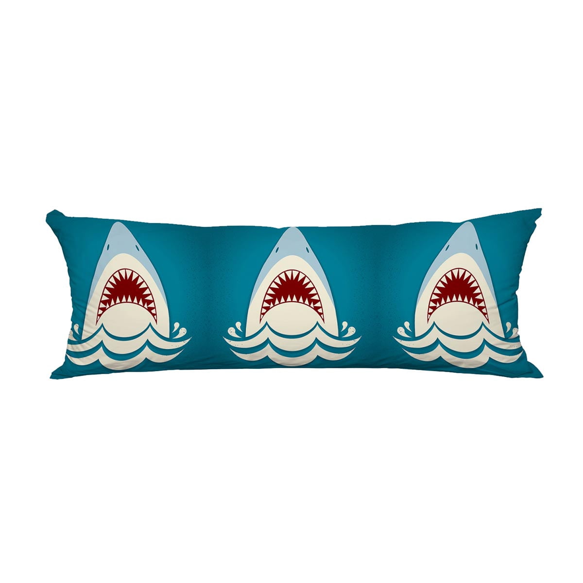 PKQWTM Shark Jaws Raster Long Body Pillow Case Cover Pillow Cushion ...