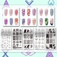 1 Set Stainless Steel DIY Nail Art Templates Template Tool Rectangle ...