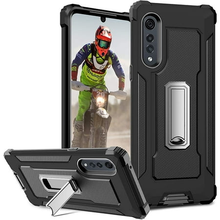 for LG Velvet 5G Case Rugged Military Dual Layer LG Velvet Case Metal ...