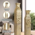 2 Piece Tall Vases, Gold Metal Decorative Floor Vases, Indoor Decor for ...