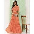 Janasya Women's Orange Georgette Digital Ethnic Printed Lehenga Choli ...