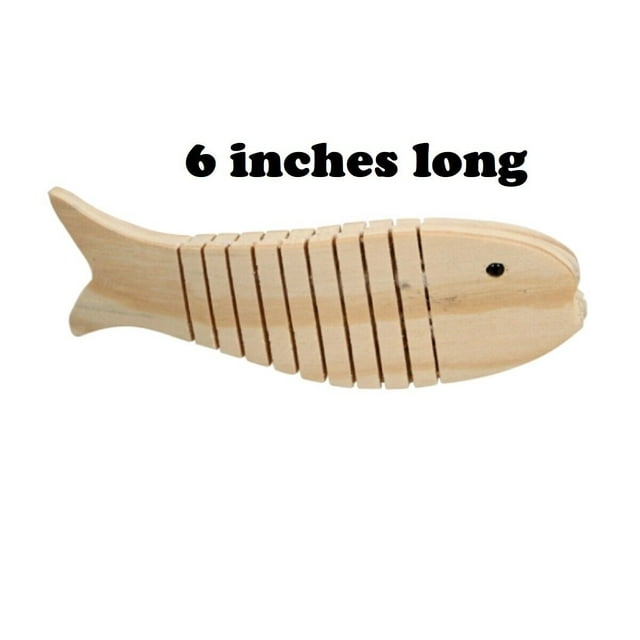Wooden Wiggle Fish (x1) Articulated 6" Jointed Bend Wood CLASSIC TOY ...