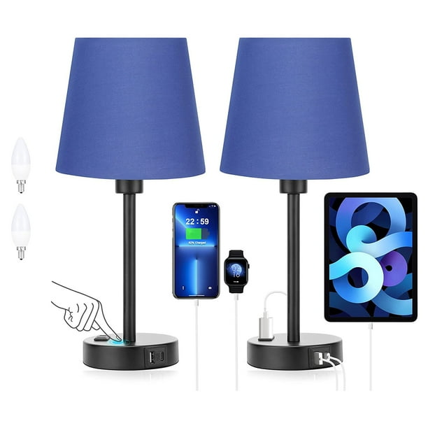 Blue Touch Lamp