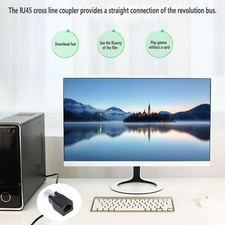 RJ45 Male to Female CAT6 Connector Lan Network Extension Ethernet ...