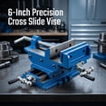 6 Inch High Precision Cross Slide Vise, Heavy Duty Cast Iron Drill ...