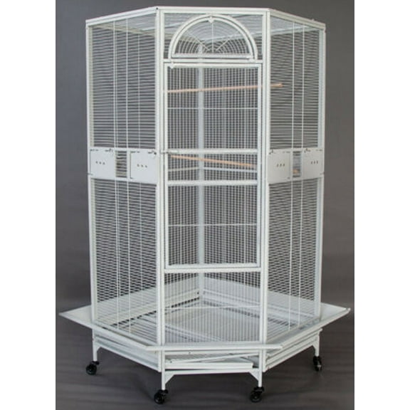55 Inch Large Double Stackable Parrot Cage - Metal Bird Aviary with ...