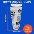 ban.do Vintage Inspired Newspaper Vase, Retro Ceramic Shelf Decor ...