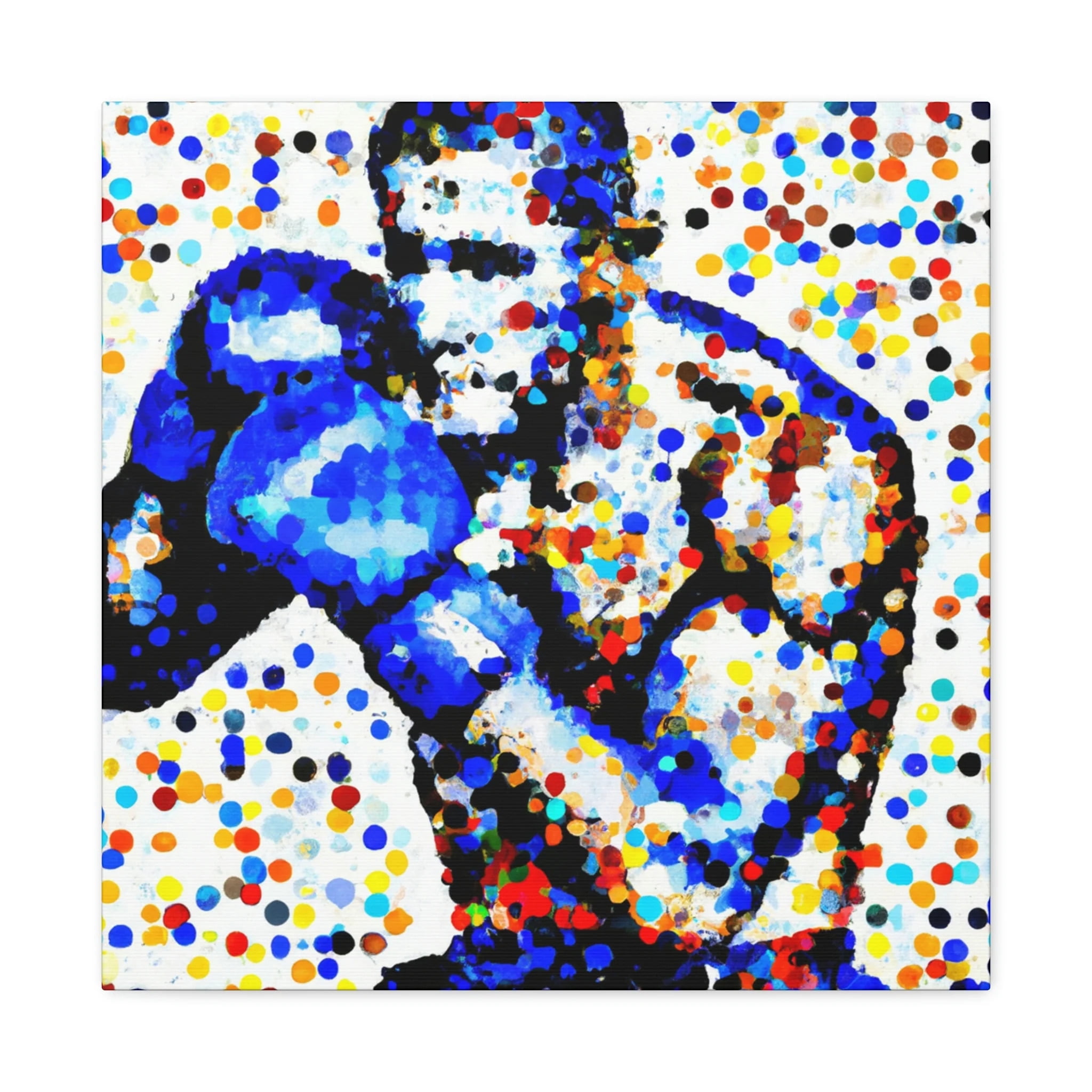 Boxing in Pointillism - Canvas - Walmart.com