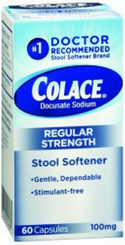 Colace Stool Softener, Capsule 60 per Bottle, 100 mg Strength Docusate ...