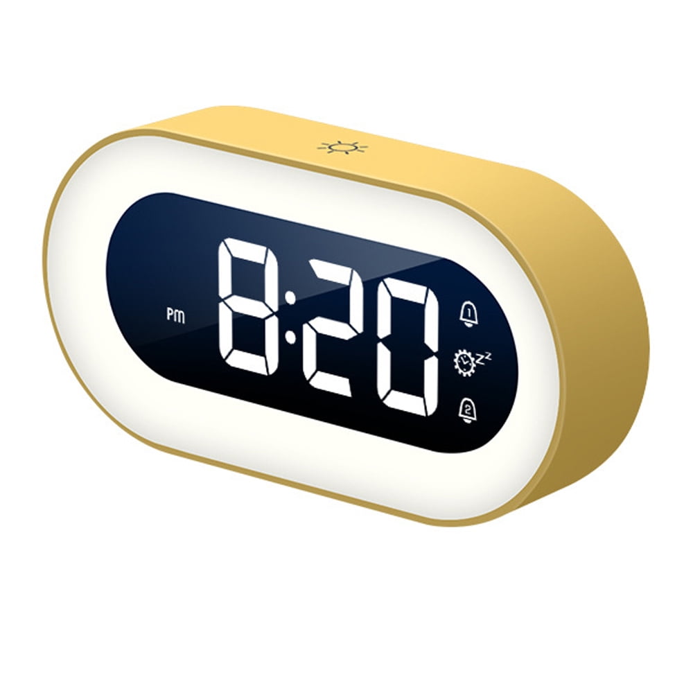Charging voice alarm clock, mirror LED music clock - Walmart.com