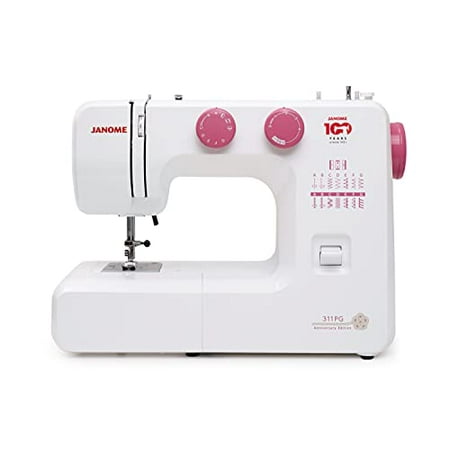 Janome Sewing Machine 311 PG, Pink Mechanical, 15 Stitches and a Four ...