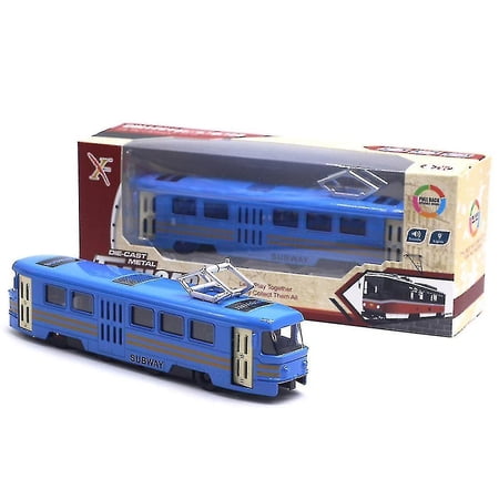 Blue Classic Train Tram Diecast Music Developmental Kids Toy | Walmart ...