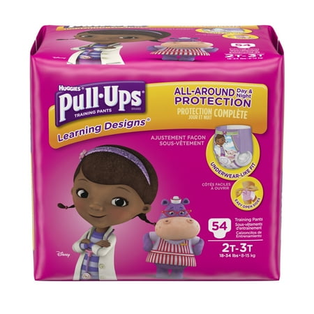 Pull-Ups Girls' Learning Designs Training Pants, Size 2T-3T, 54 Count ...