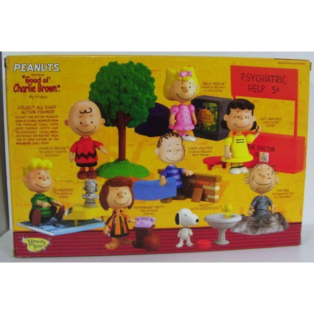 Peanuts Good Ol Charlie Brown Action Figure 3 Pack Sally Charlie Brown And Linus Walmart