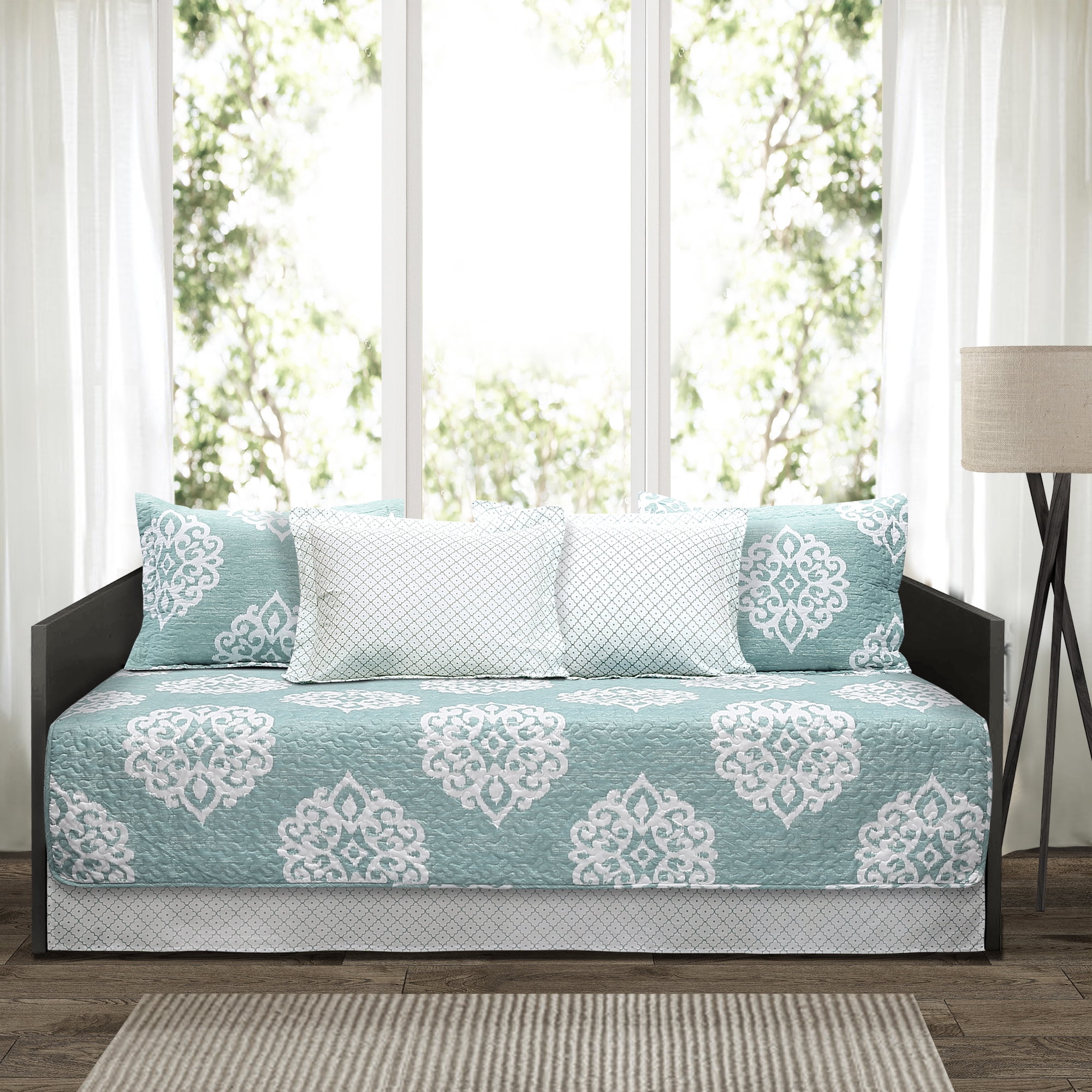 Lush Decor Sophie Blue 6Pc Daybed Cover Set 39x75 - Walmart.com