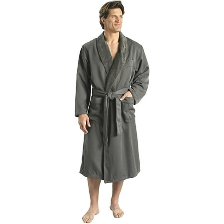 MONARCH Plush Lined Microfiber Spa Robe - Unisex Luxury Hotel Bathrobes ...