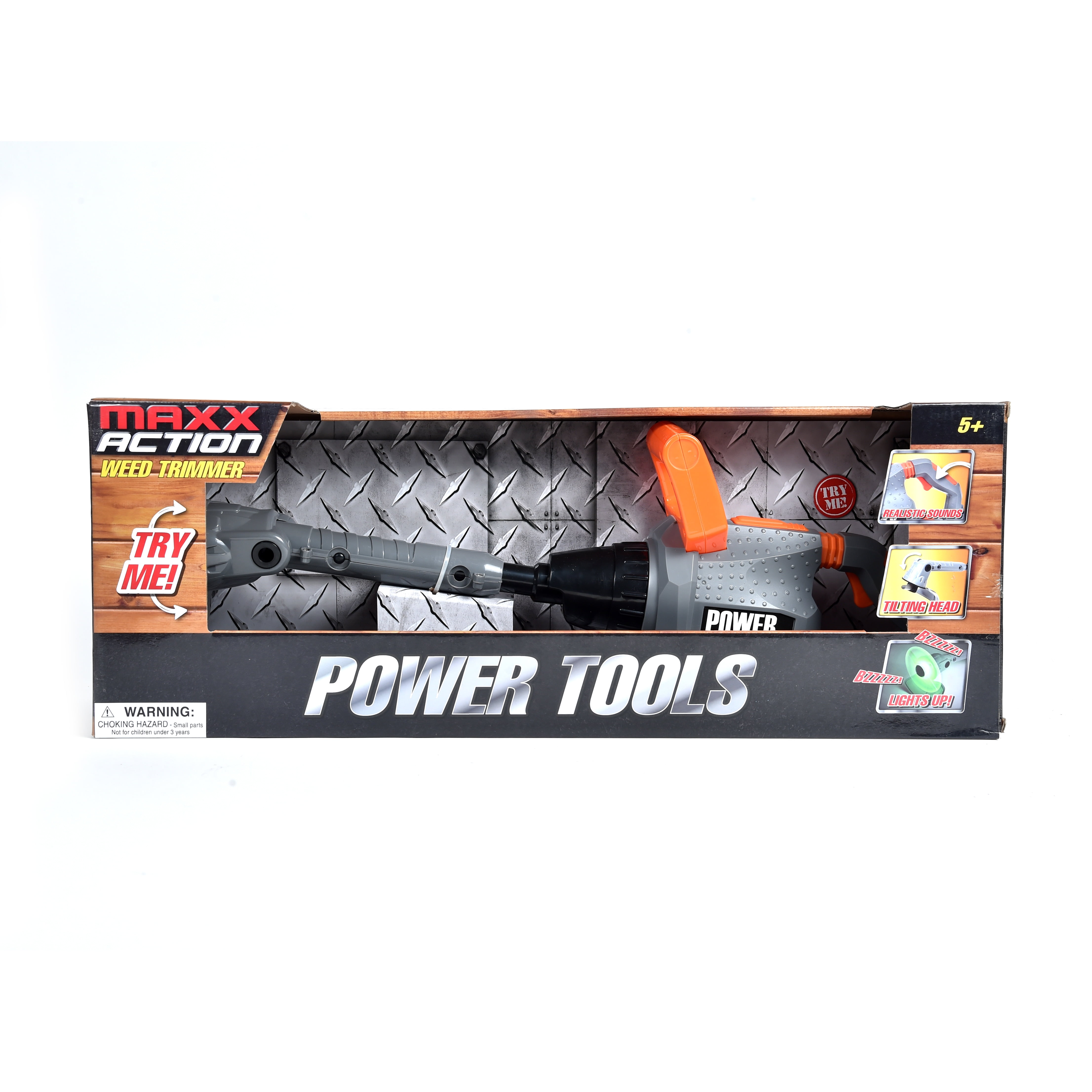 Maxx Action Power Tools Weed Trimmer with Lights, Sounds and Moving ...