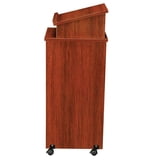 Global Industrial Mobile Lectern, Mahogany, 18"W x 18"D x 44"H ...