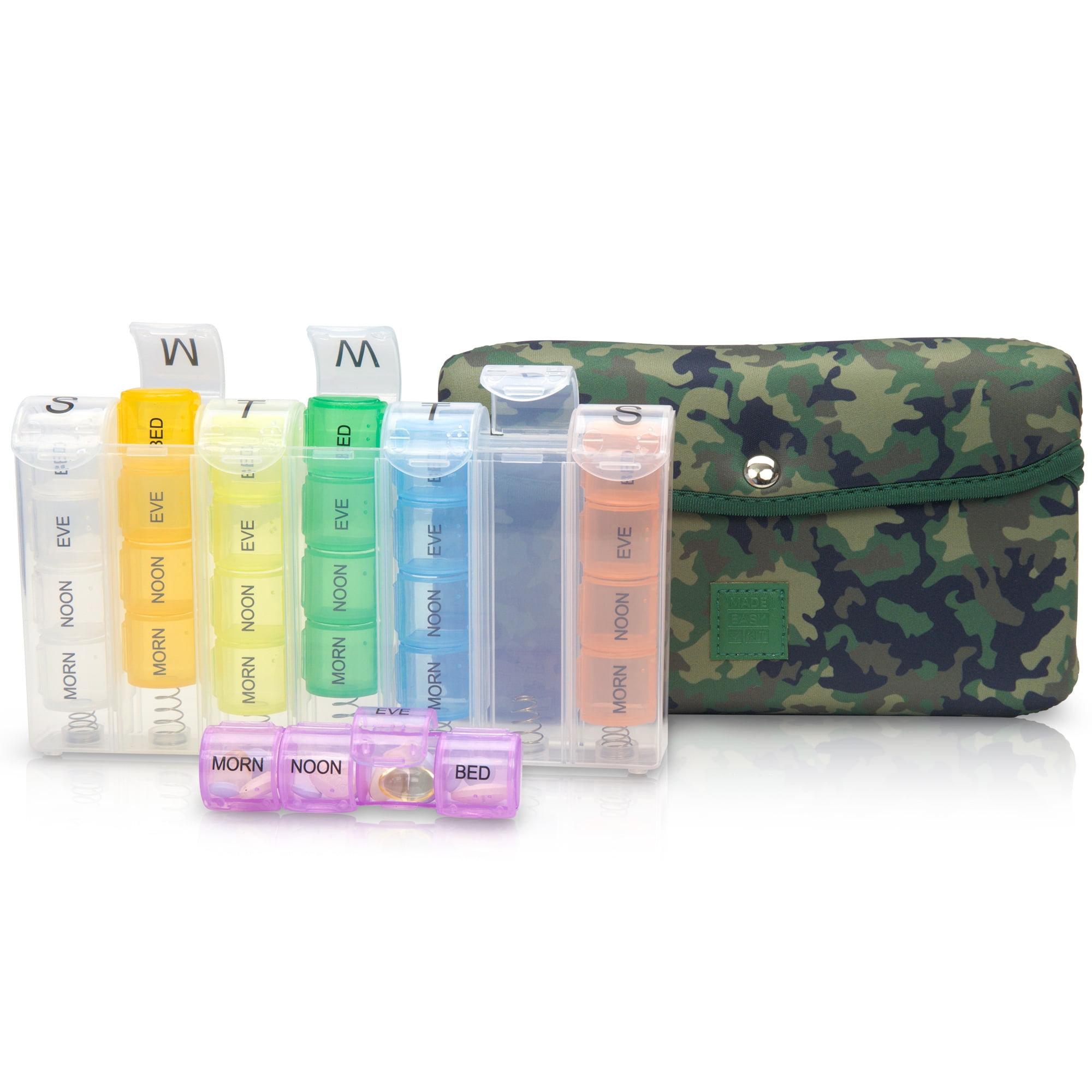 Made Easy Kit Pill Case Large 7-Day / 28 Compartments in Neoprene ...