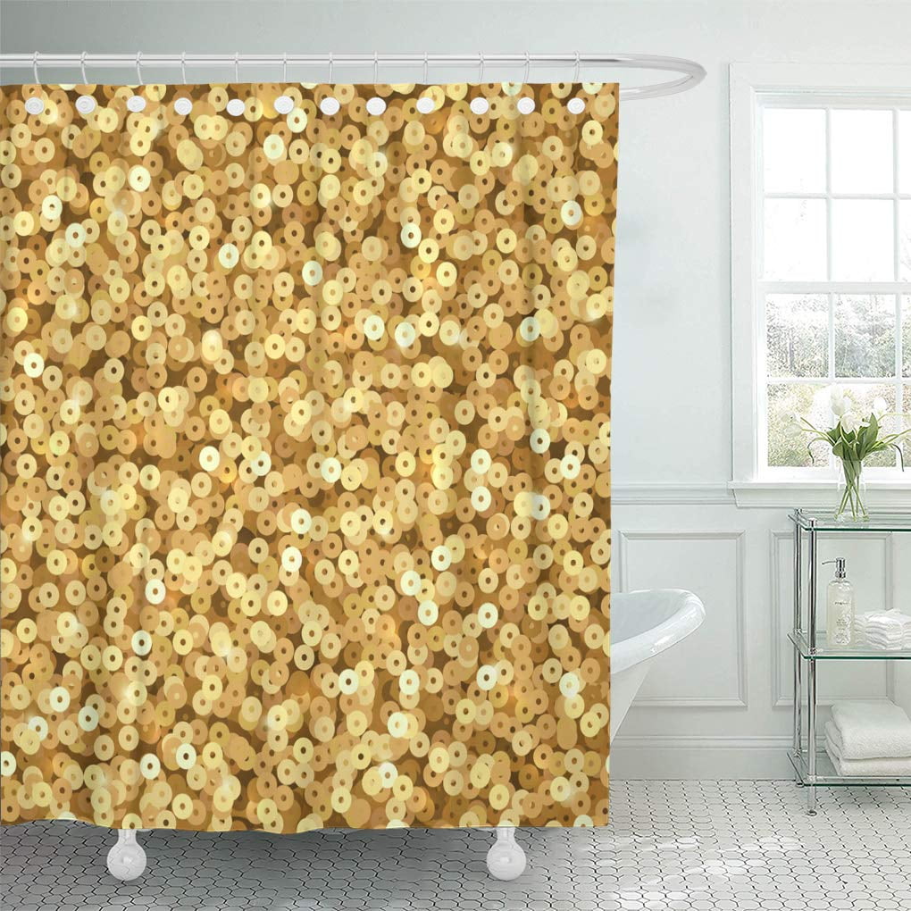 Suttom Yellow Abstract Gold Luxury Shimmer Sequins Disco Party Shower