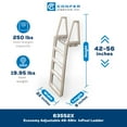 Confer Safety Pool Ladder 63552X Economy Adjustable 46-56 Inches, Heavy ...