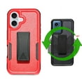 For iPhone 16 Case, Dual Layer Shockproof 360-Degree Rotating Belt Clip ...