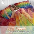 Colorful Modern Geometric Duvet Cover Set Full Size, Watercolor Rainbow ...