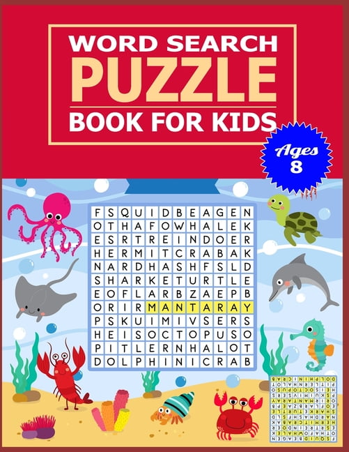 Word Search Puzzle Book for Kids Ages 8 : 50 Large print word search ...