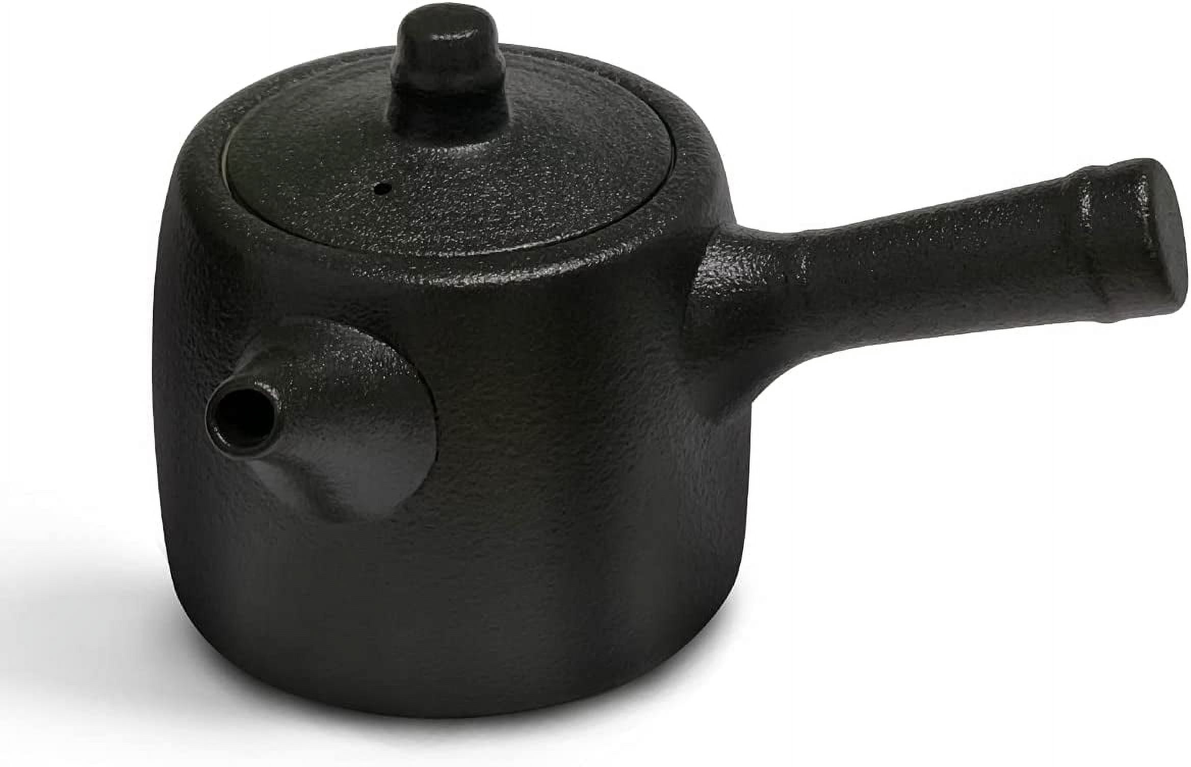 Tetera clásica de cerámica japonesa Yan Hou Tang con asa lateral y ...