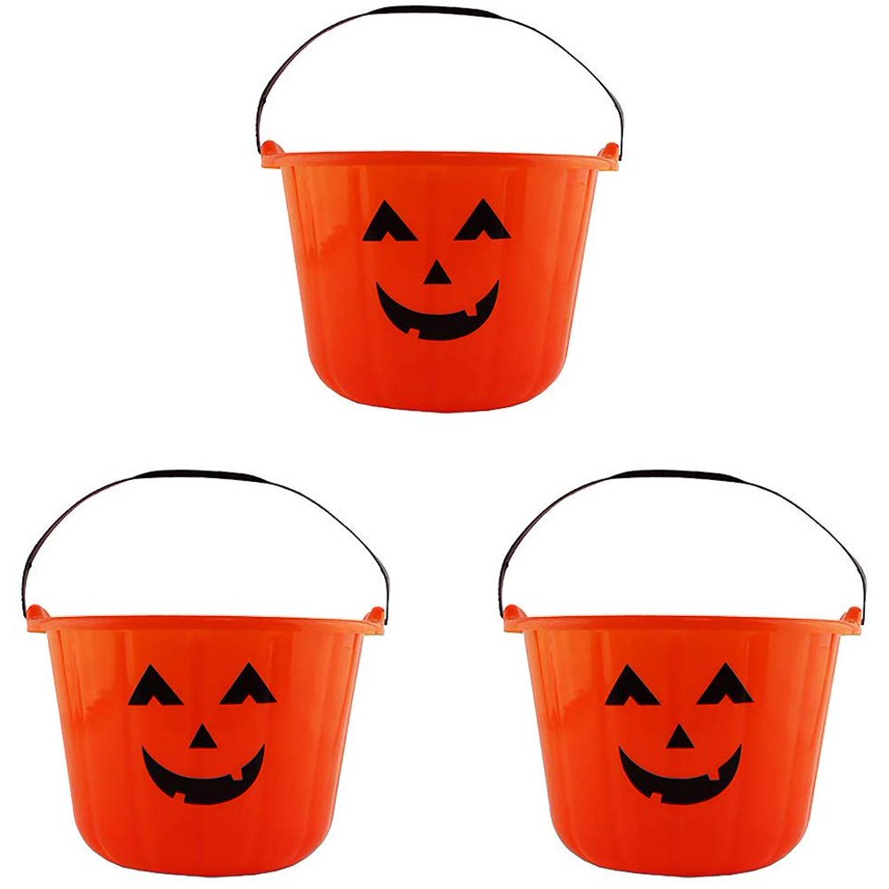 PMU Halloween Trick Or Treat Pumpkin Pail Bucket 9 Inch W Handle 1 Pkg pmu-halloween-trick-or-treat-pumpkin-pail-bucket-9-inch-w-handle-1-pkg