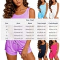 Atogsazn Womens Summer Two Piece Pajamas Set Casual Silk Tank Tops ...