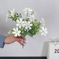 Amketima 5 Stems 10 Heads Artificial Daisy Bouquet Faux Flower Vase ...