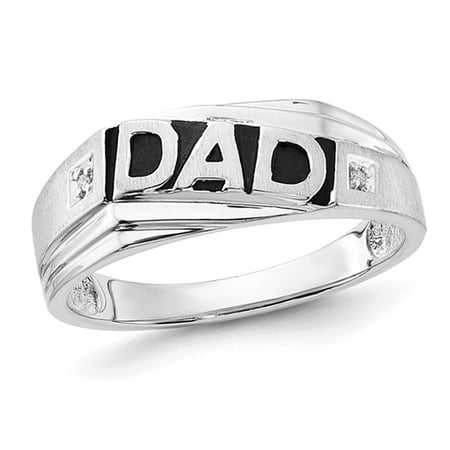 Mens Black Onyx DAD Ring in Sterling Silver | Walmart Canada