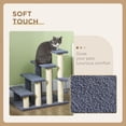 Dog Bed PawHut 4 Levels Cat Steps, Pet Stairs Carpeted Ladder, Kitten ...