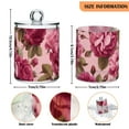 Gardient Pink Color Roses with Leaves Translucent Plastic Cans Storage ...