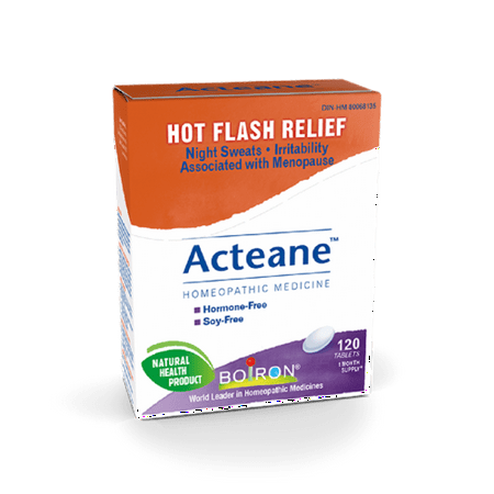 Boiron Acteane, 120 Tablets, Homeopathic Medicine for hot flashes ...