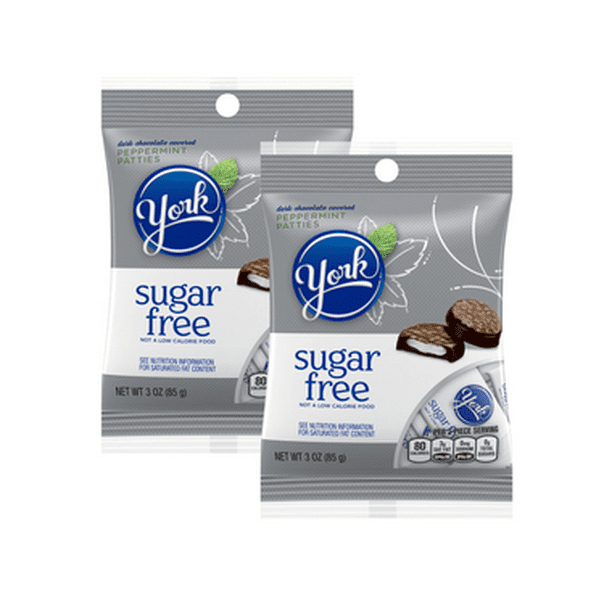 York Peppermint Sugar Free Candy by Hershey's - [ 2 Pack ] - Walmart.com