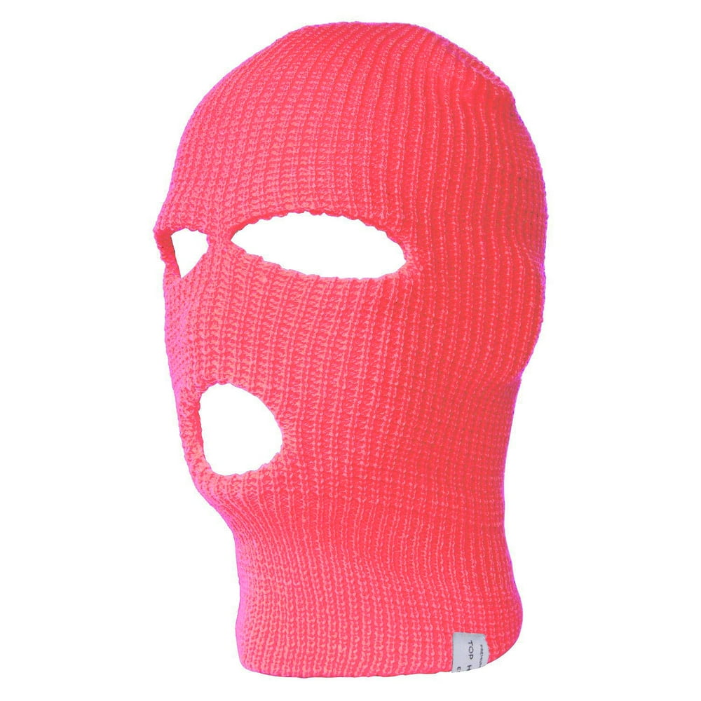 Top Headwear Three Hole Neon Colored Ski Mask -H. Pink - Walmart.com ...