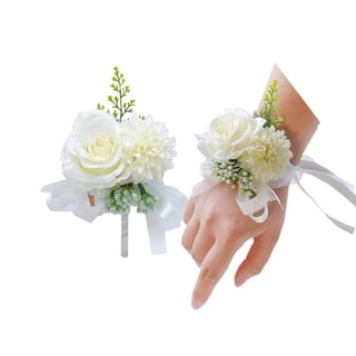White Carnation Wrist Corsage