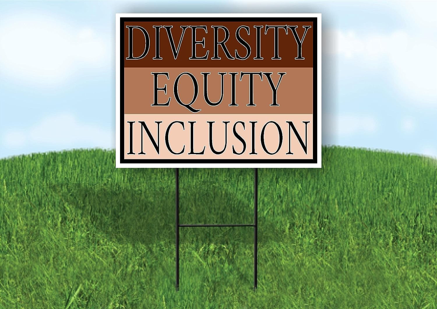 Work House Signs Double Sided Sign Diversity Equity Inclusion Stripes ...