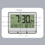 Atomic Clock with Indoor Temperature and Humidity,Self-Setting Digital ...